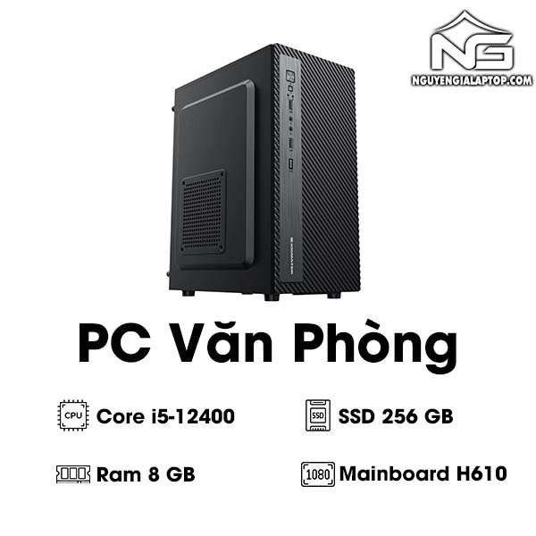 Máy tính văn phòng H610/Intel Core i5-12400/8GB DDR4/256GB SATA ...